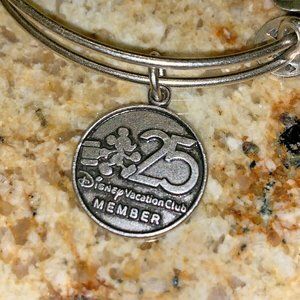 Disney | Jewelry | Alex Ani Dvc 25th Anniversary Silver Bracelet | Poshmark